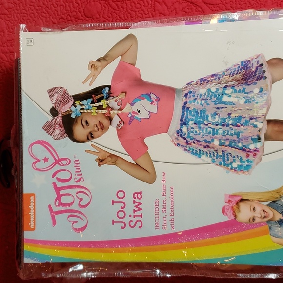 Costumes | Unicorn Jojo Siwa Pink Child Larve 12 To 14 Halloween ...